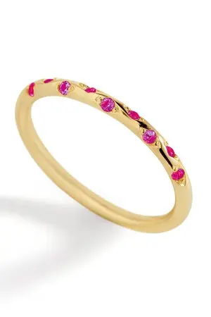 MINT & LILY Birthstone Constellation Ring July Ruby