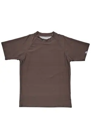 SNAPPER ROCK Sustainable Short Sleeve Rash Top - Chocolate