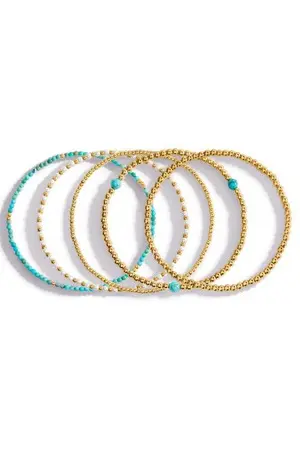MINT & LILY Beaded Bracelet Stacking Set - Goldone