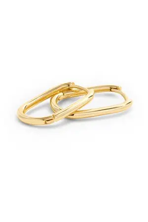 MINT & LILY Retro Box Huggie Hoop Earrings - 18k Gold Plated