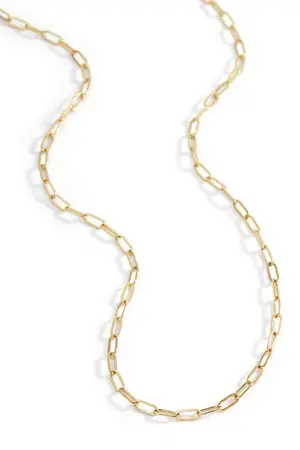 MINT & LILY Thin Paperclip Necklace - Goldone