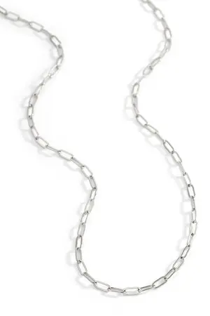 MINT & LILY Paperclip Chain Necklace - Silver