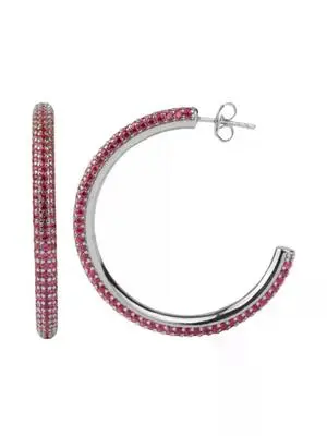 ALL THE LUCK IN THE WORLD Aimé Hoop Earrings - Pink