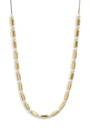 Nordstrom Beaded Tube Collar Necklace - Goldilver