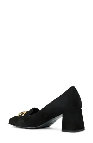 Aquatalia Corrina Weatherproof Loafer Pump - Black Suede