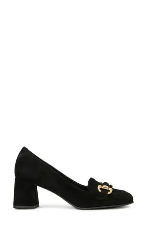 Aquatalia Corrina Weatherproof Loafer Pump - Black Suede
