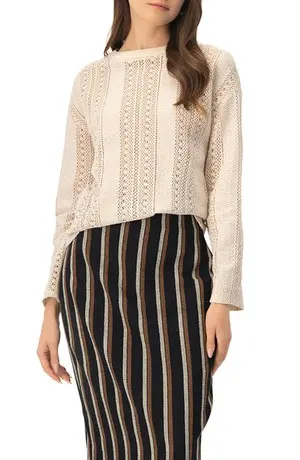 IVONNE Straight Fit Jacquard Blouse