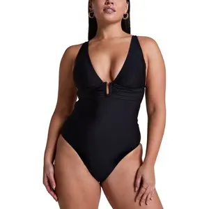Hunkemoller Luna Shaping One-piece Swimsuit - Caviar