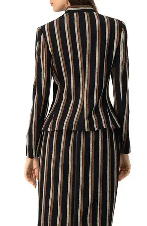 IVONNE Striped Zip-up Jacket
