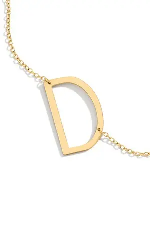 MINT & LILY Statement Initial Paperclip Chain Necklace Letter D