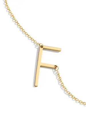 MINT & LILY Statement Initial Paperclip Chain Necklace Letter G