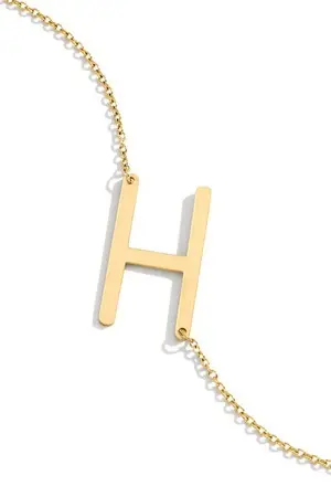 MINT & LILY Statement Initial Paperclip Chain Necklace - Letter H