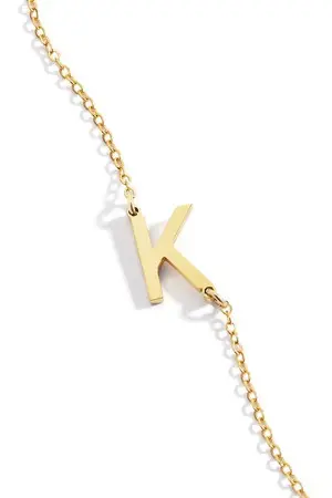 MINT & LILY Statement Initial Paperclip Chain Necklace Letter K