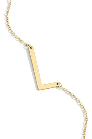 MINT & LILY Statement Initial Paperclip Chain Necklace Letter L