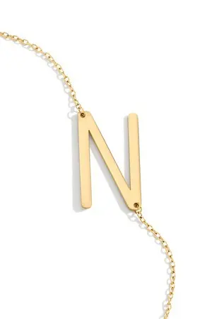 MINT & LILY Statement Initial Paperclip Chain Necklace Letter N