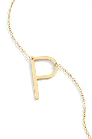 MINT & LILY Statement Initial Paperclip Chain Necklace Letter P