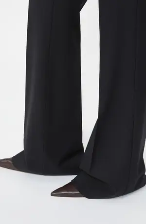 Sportmax Febe Stretch Wool Flare Leg Pants