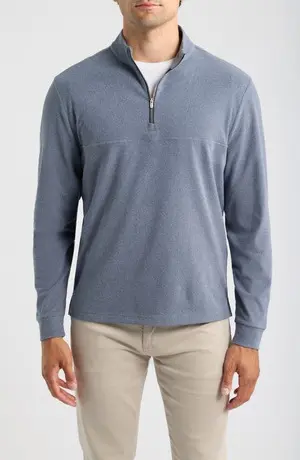Johnnie-o Mikey Quarter Zip Pullover - Deep Navy
