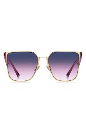 Etro 58mm Gradient Square Sunglasses - Rose Gold/blue Shaded Violet