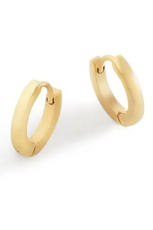 MINT & LILY Dainty Huggie Hoop Earrings 18k Gold Plated