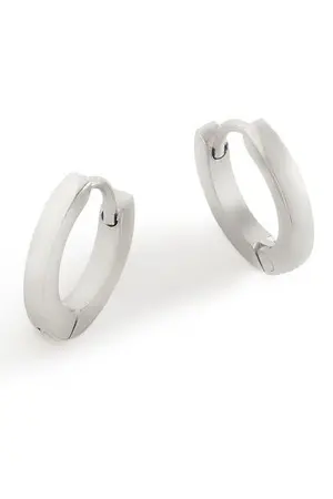 MINT & LILY Dainty Huggie Hoop Earrings - Silver