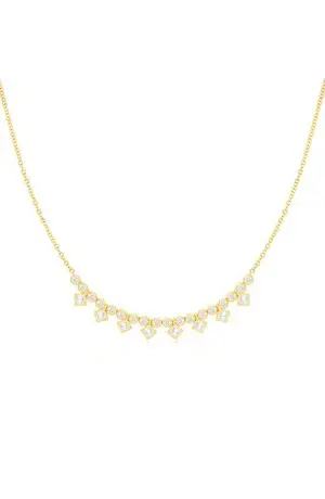 Ef Collection Kate Diamond Frontal Chain Necklace - Gold