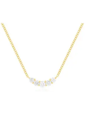 Ef Collection Diamond Arc Pendant Necklace