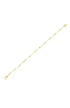 Ef Collection 14k Diamond Crown Set Eternity Bracelet