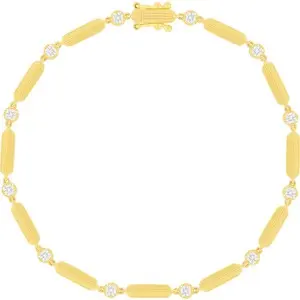 Ef Collection Zoe Diamond Eternity Bracelet - Gold