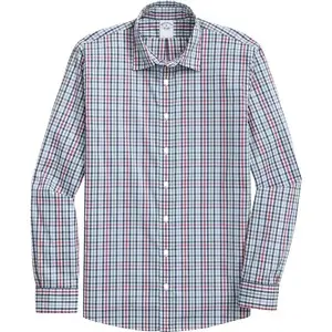 Brooks Brothers Performance Button-up Shirt - Blue Multi Gingham