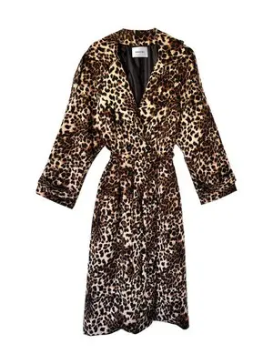 Baacal Aria Double-breasted Trench - Leopard