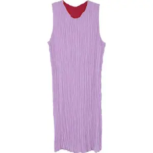 Baacal Jaya Pleated Shift Dress - Lavender/lipstick