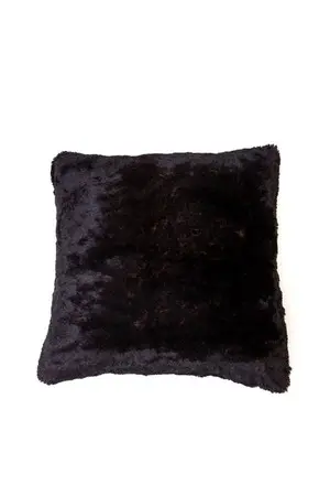 SEA TO ME BLANKETS Big Sur Serenity Faux Fur Accent Pillow - Brown/black