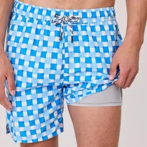 SNAPPER ROCK Comfort Lined Swim Shorts - Ocean Grid