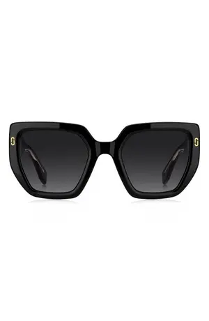Marc Jacobs 52mm Gradient Square Sunglasses - Black/dark Grey