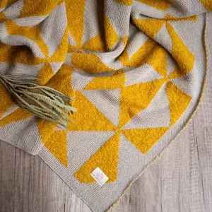 PINK LEMONADE Trikona Organic Cotton Throw Blanket - Tuscansun