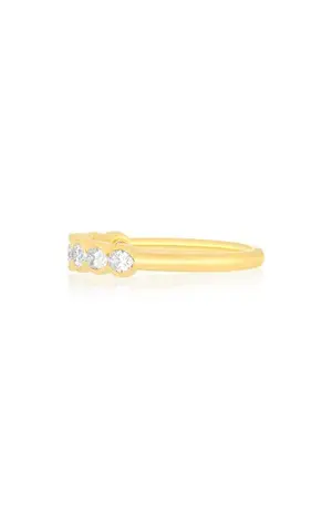 Ef Collection Half Bezel Diamond Ring