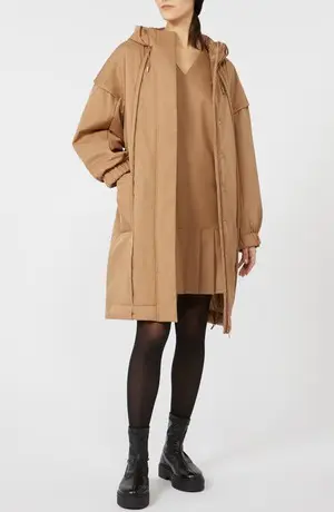MM BY MAX MARA Fez Hooded Belted Coat