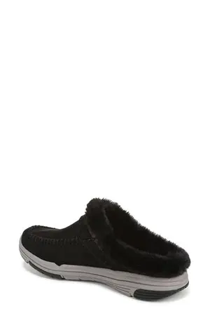 RYKA Arrow Faux Fur Trim Mule - Black