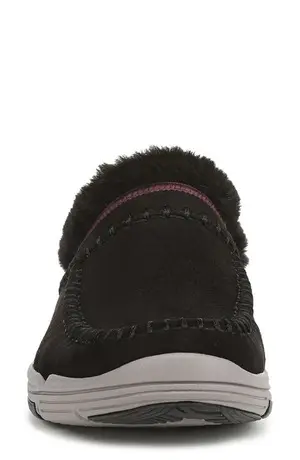 RYKA Arrow Faux Fur Trim Mule - Black