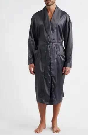 Majestic International Dreams Of Satin Robe - Black