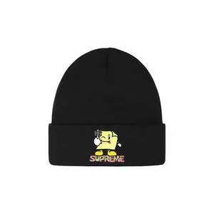 Supreme Ribbed Beanie - Black
