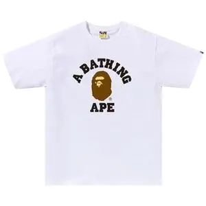 A BATHING APE College Tee - White
