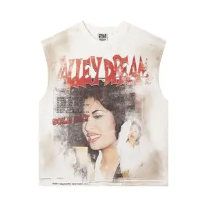 VALE FOREVER Printed Muscle Tee - White