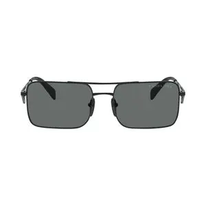 Prada Rectangular Full Rim Sunglasses - Black