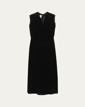 Prada Velvet Bow-back Midi Dress