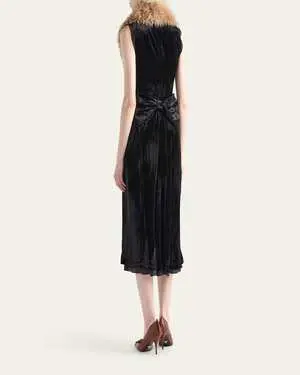 Prada Velvet Bow-back Midi Dress