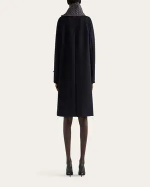 Prada Loden Single-breasted Wool Coat - Bleu