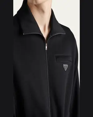 Prada Technical Cotton Full-zip Jacket - Nero