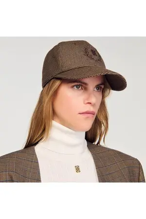 Sandro Houndstooth Cap